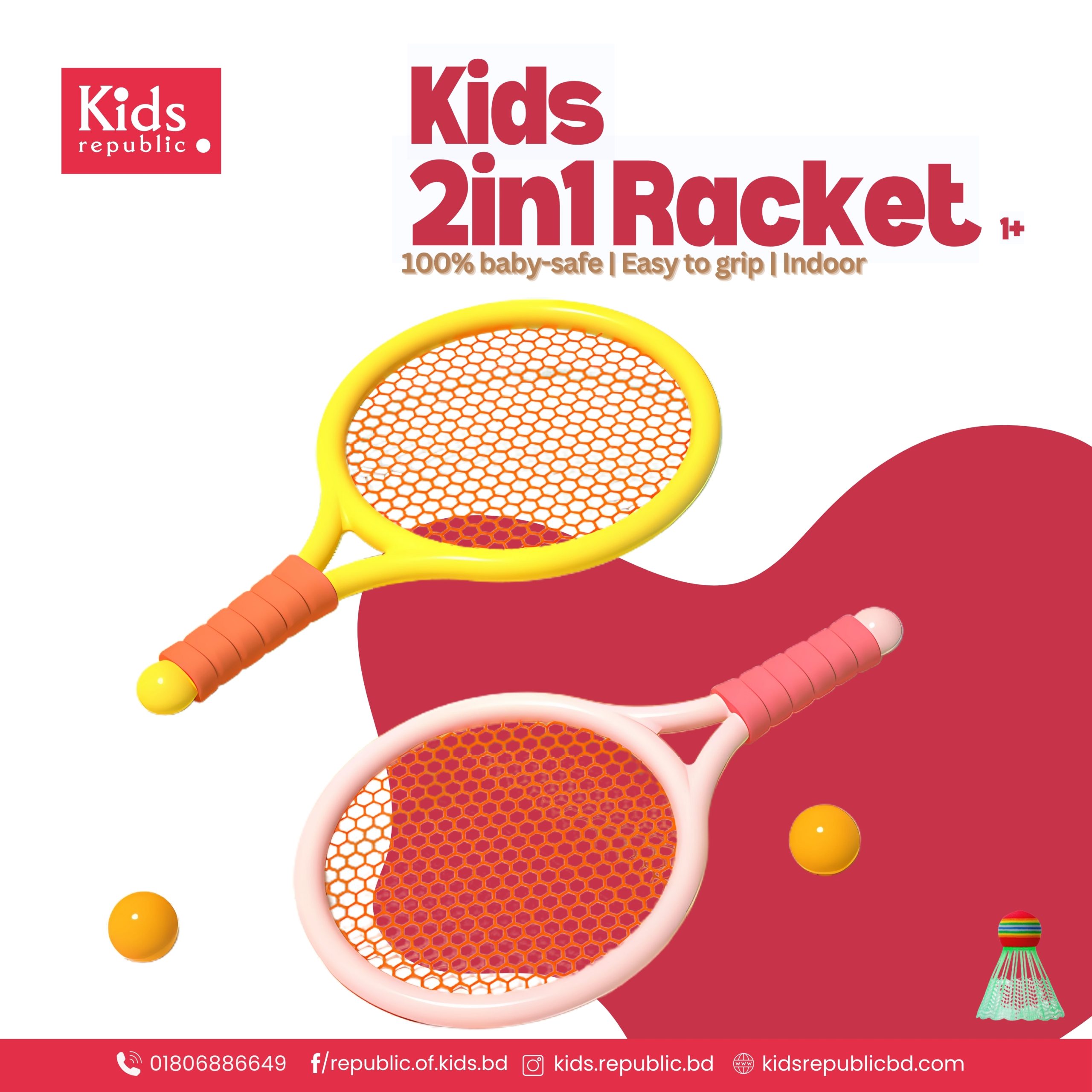 2-in-1 Badminton Racket Set – Active Outdoor Fun for Kids - Kids ...