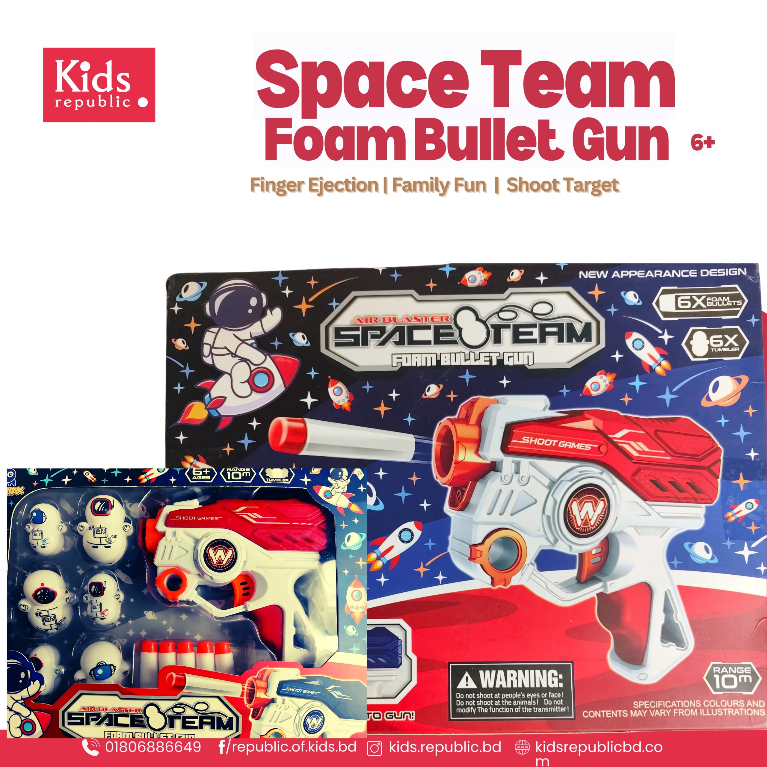 Space Team Target Shooting Game - Kids Republic - All in 1 Kids Island